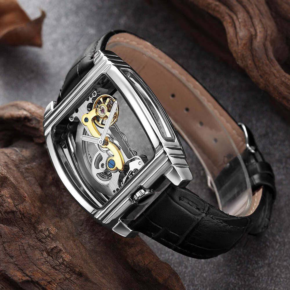 Transparent Automatic Mechanical Steampunk Skull Luxury Gear Watch ...