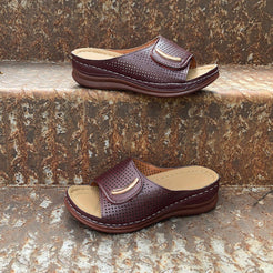 🔥Last Day 60% OFF — Peep Toe Hollow Out Orthopedic Slippers – msheep.com