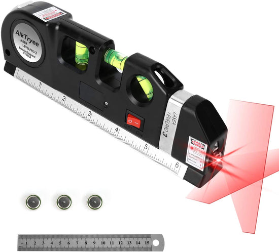 Laser Level Ruler Multi-functional Household Infrared Decoration (Blac ...
