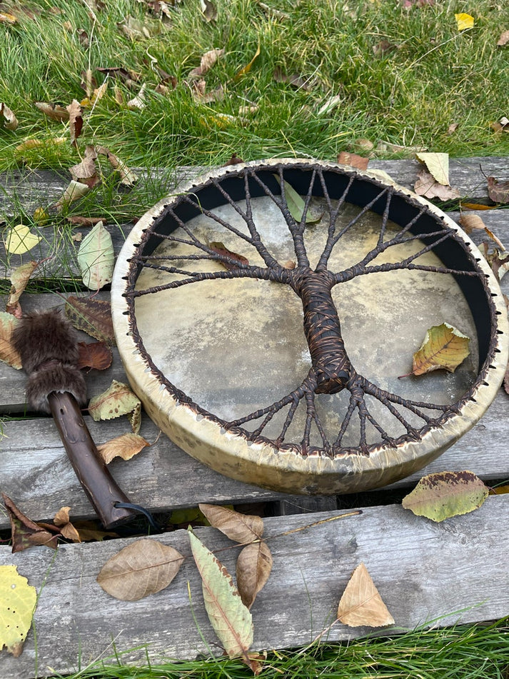 Shaman drum "Tree of life" Siberian drum Spirit music – msheep.com