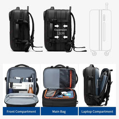 Men's Waterproof USB Charging Laptop Casual Travel Bag – msheep.com