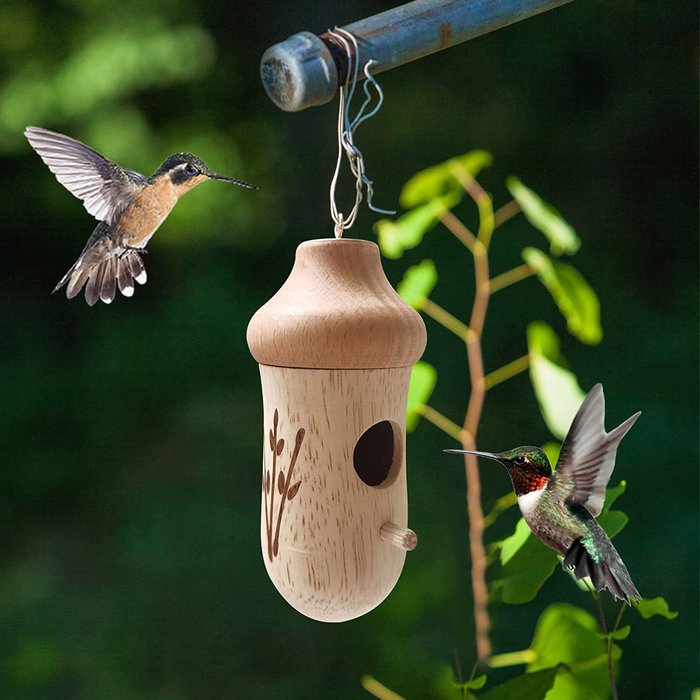 Wooden Hummingbird House-Gift for Nature Lovers – msheep.com